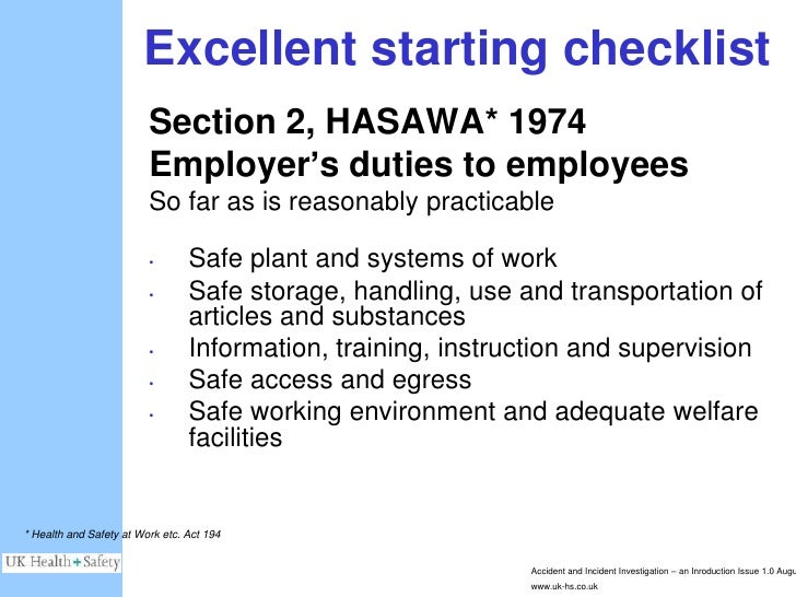 Accident Investigation - UK-HSE