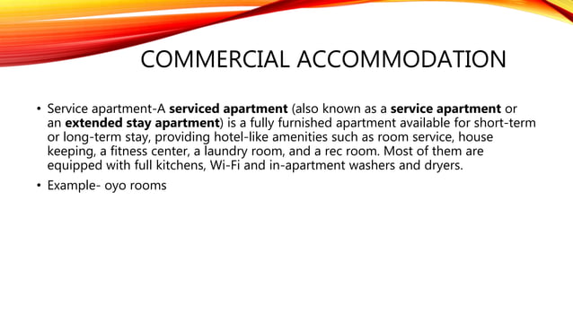 Introduction to accommodation sector | PPTX