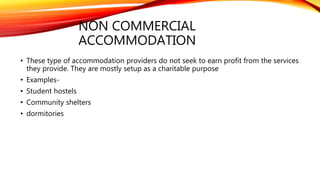Introduction to accommodation sector | PPTX