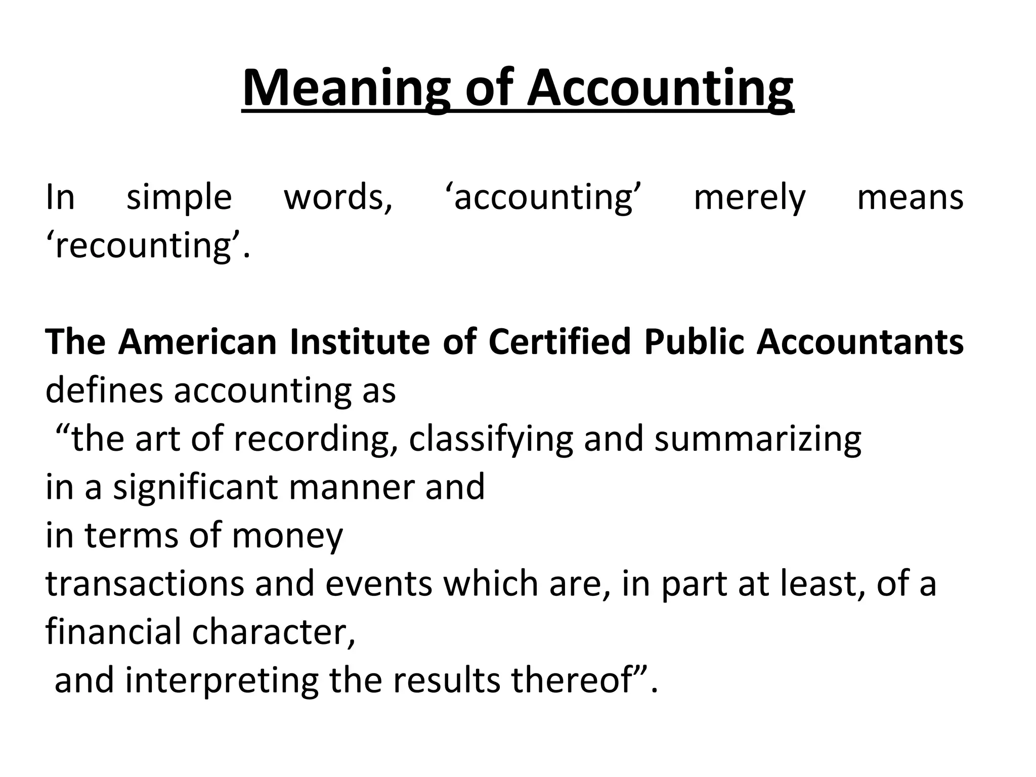 Introduction to accounting | PPT