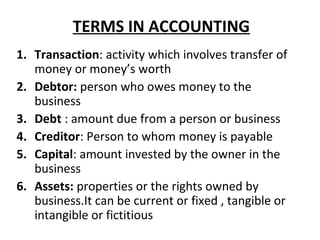 Introduction to accounting | PPT