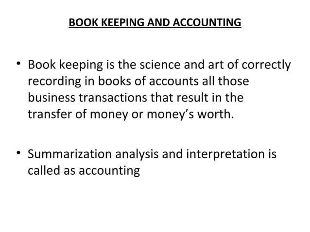 Introduction to accounting | PPT