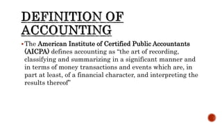 Introduction to Accounting | PPTX