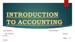 Introduction to accounting | PPT