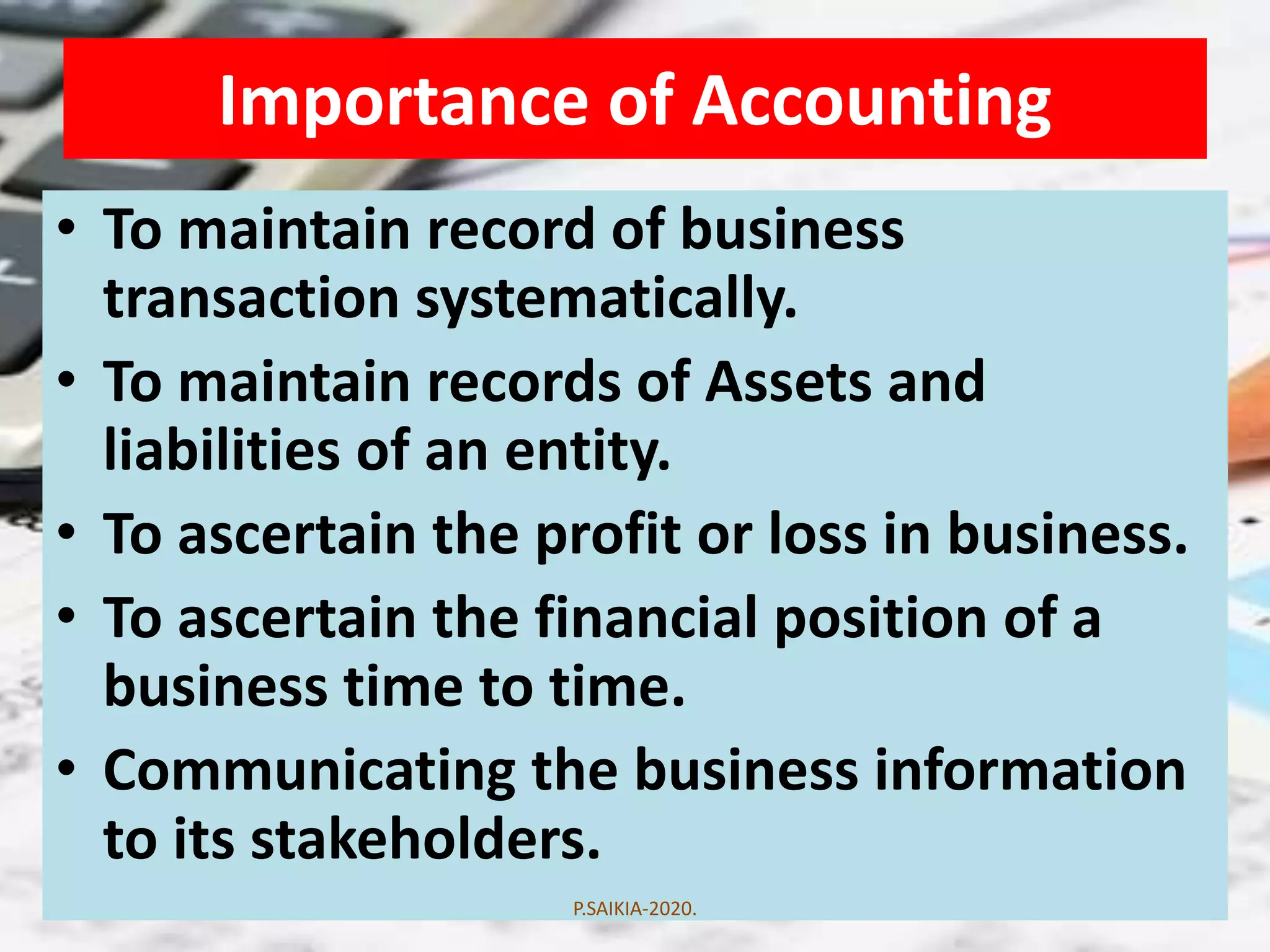Introduction to accounting | PPT