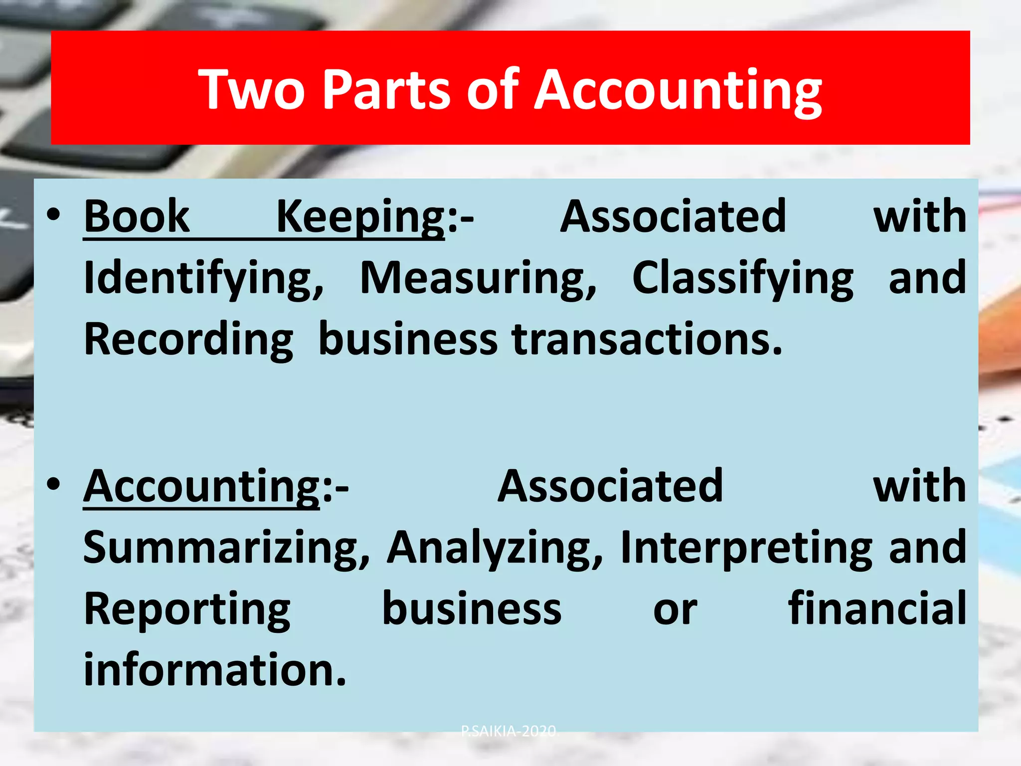 Introduction to accounting | PPT