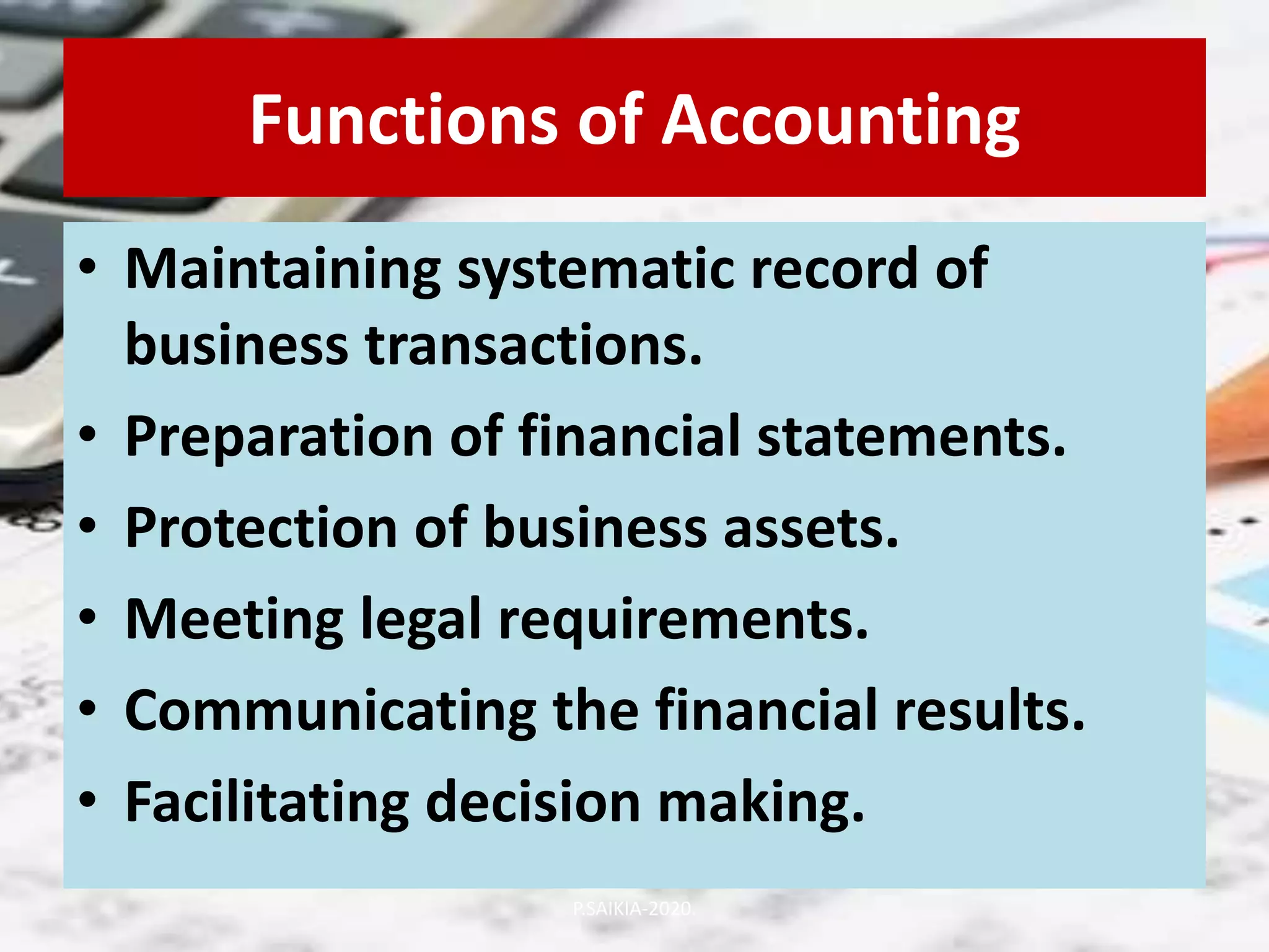 Introduction to accounting | PPT