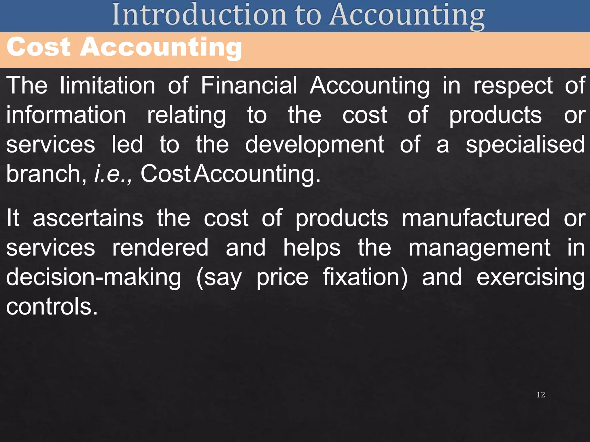 Introduction to Accounting- class 11 | PPTX