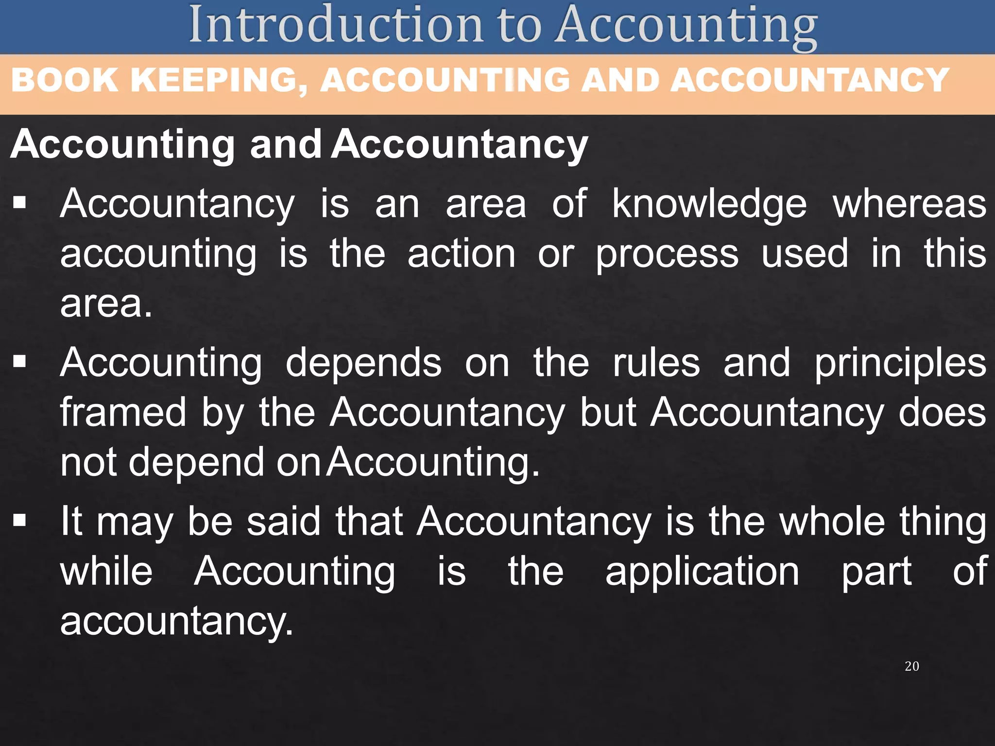 Introduction to Accounting- class 11 | PPTX