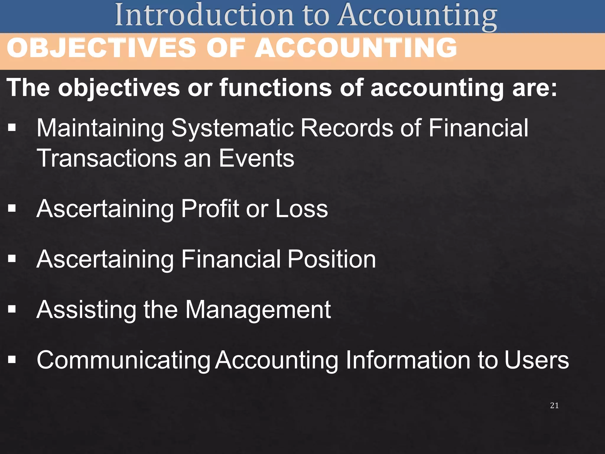 Introduction to Accounting- class 11 | PPTX