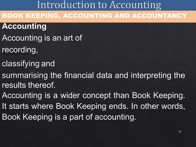 Introduction to Accounting- class 11 | PPTX