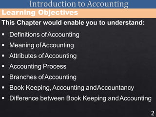 Introduction to Accounting- class 11 | PPTX