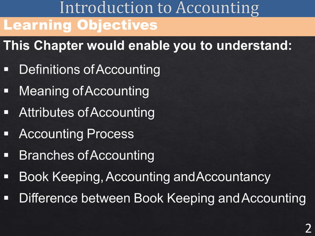 Introduction to Accounting- class 11 | PPTX
