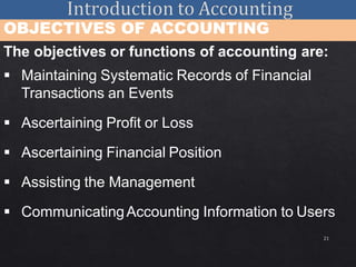 Introduction to Accounting- class 11 | PPTX