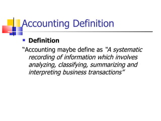 Introduction to accounting chapter 1 new | PPT