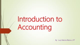 Introduction to accounting (FABM 1 for Senior High Students) | PPTX