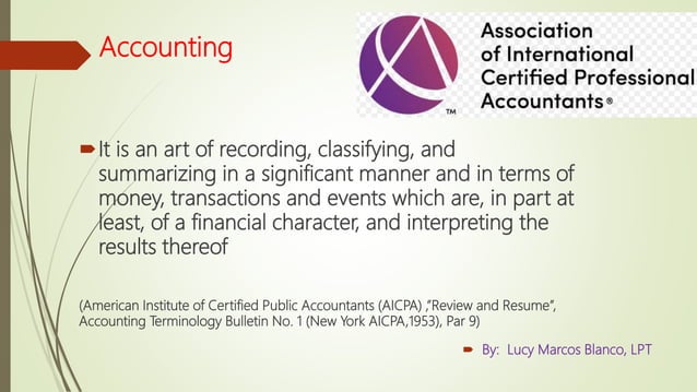 Introduction to accounting (FABM 1 for Senior High Students) | PPTX ...