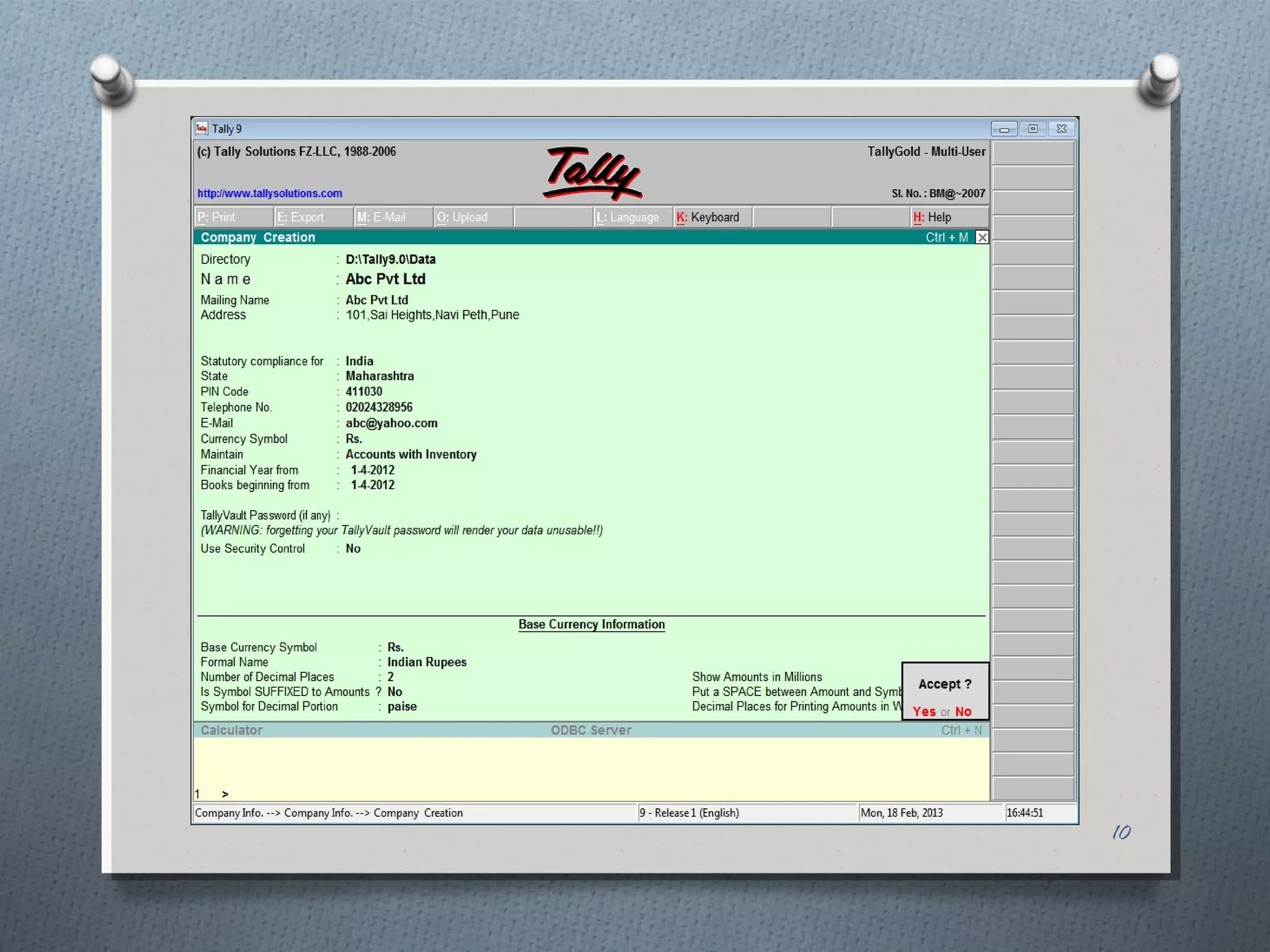 Introduction to accounting software tally | PPT