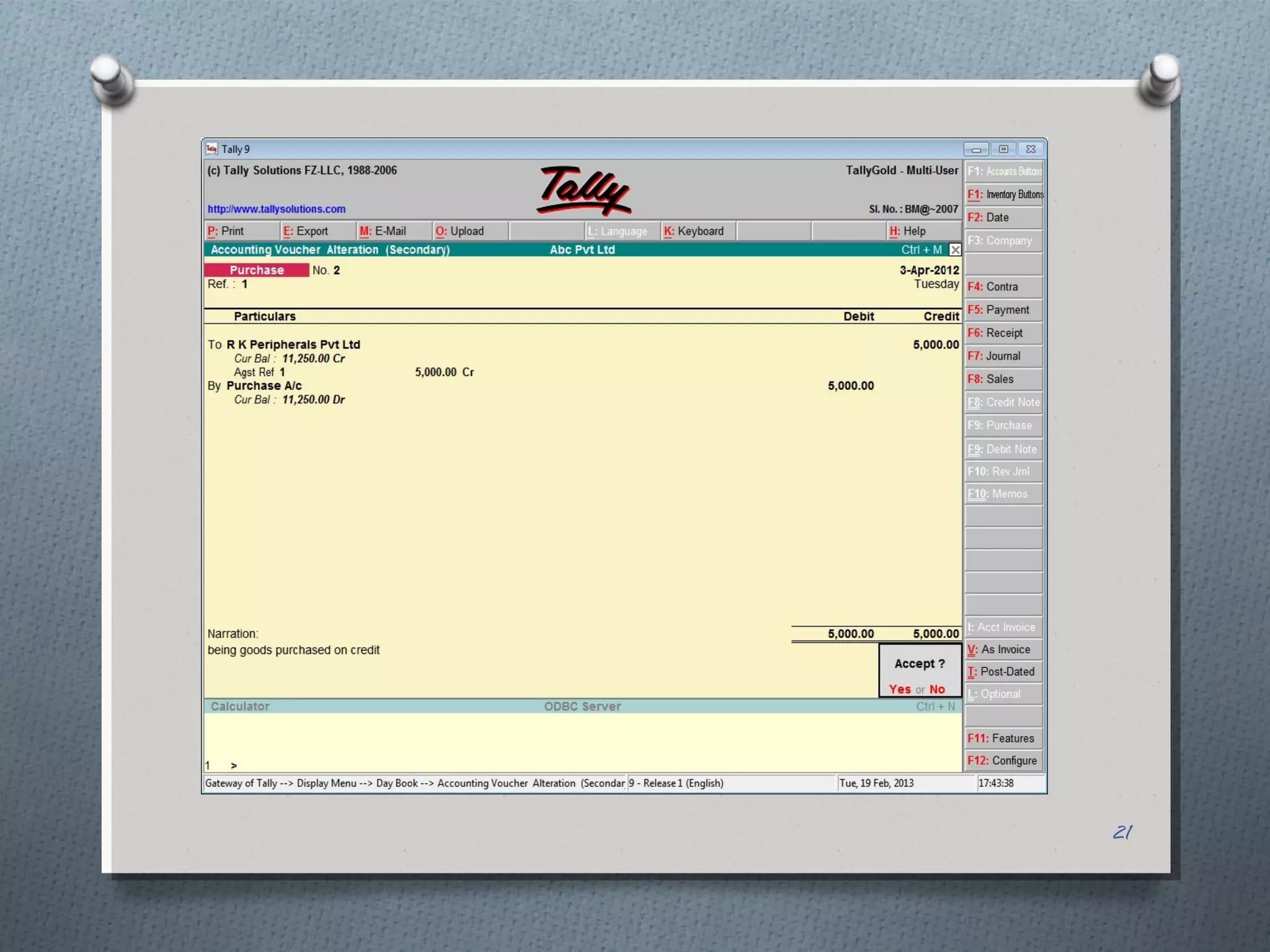 Introduction to accounting software tally | PPT