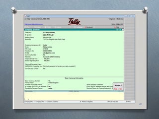 Introduction to accounting software tally | PPT