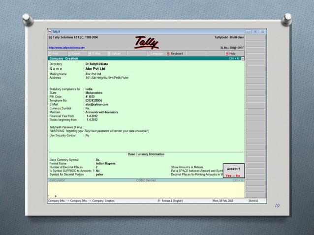 Introduction to accounting software tally | PPT | Business Accounting & Finance | Business
