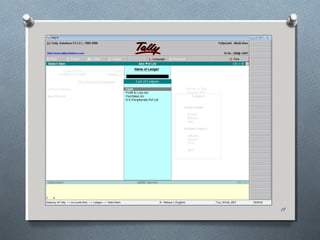 Introduction to accounting software tally | PPT