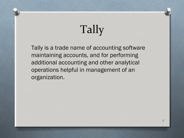 Introduction to accounting software tally | PPT | Business Accounting & Finance | Business