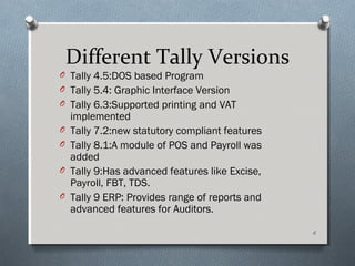Introduction to accounting software tally | PPT