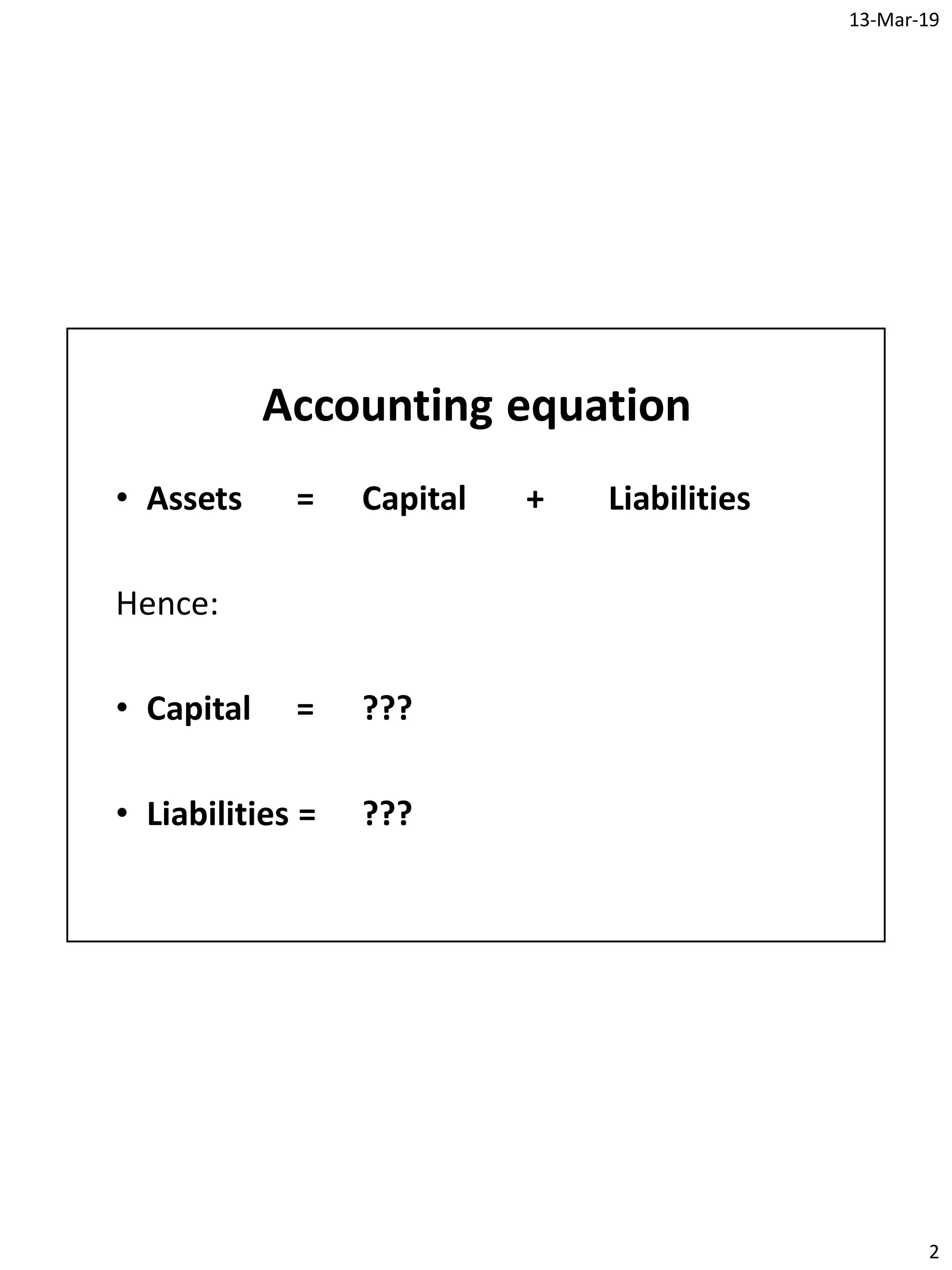 Introduction to accounting statements | PDF