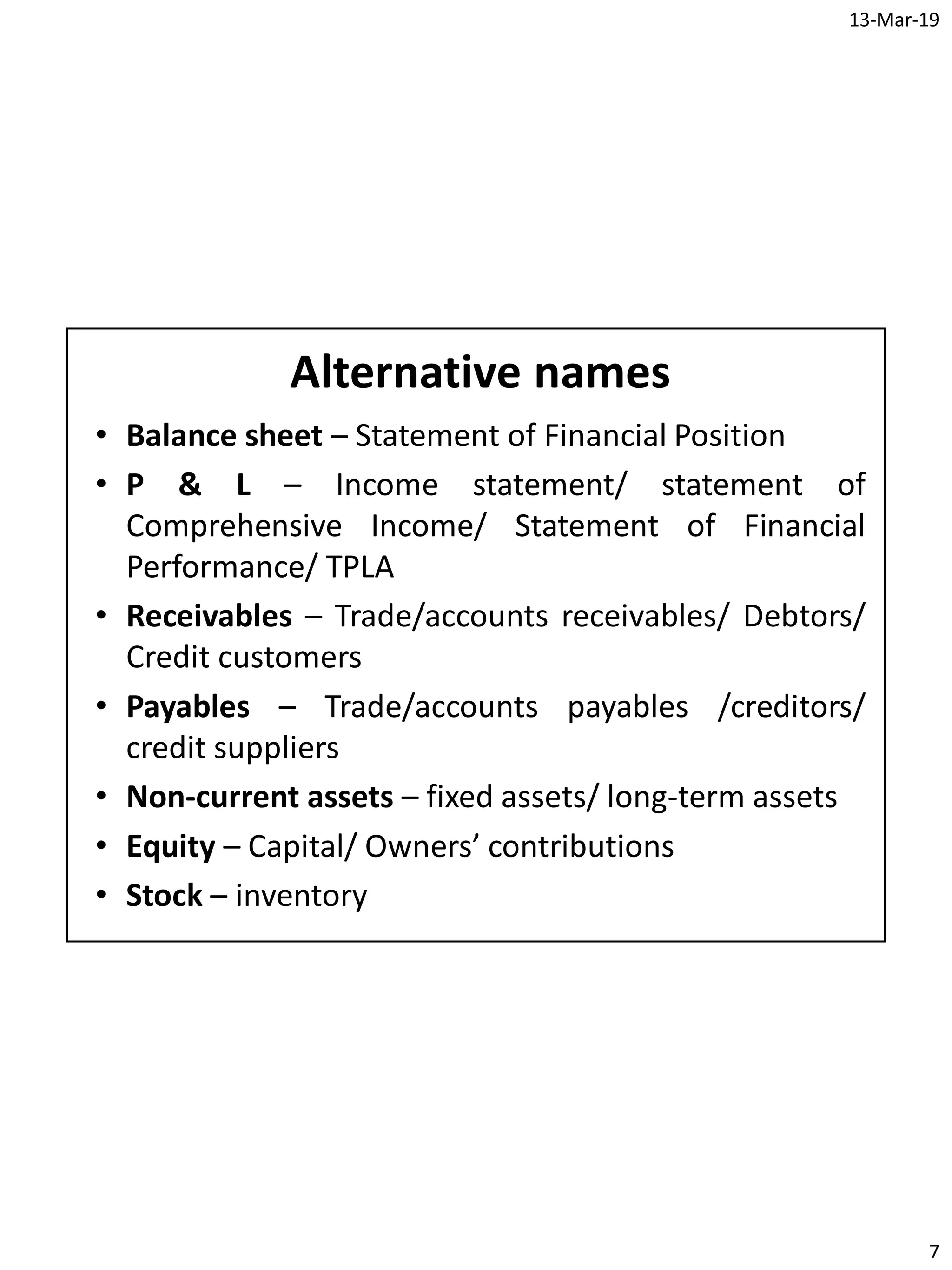 Introduction to accounting statements | PDF