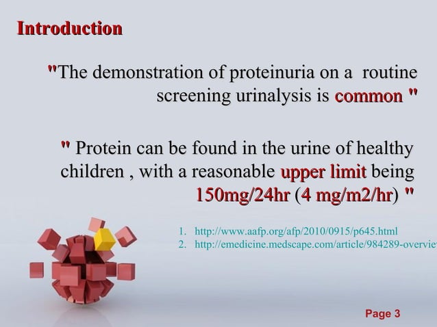 Introduction to a child with proteinuria | PPT