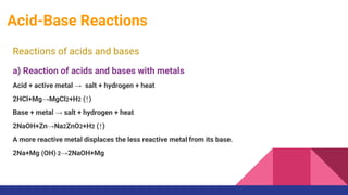 Introduction to acids,bases and salts | PPTX | Chemistry | Science