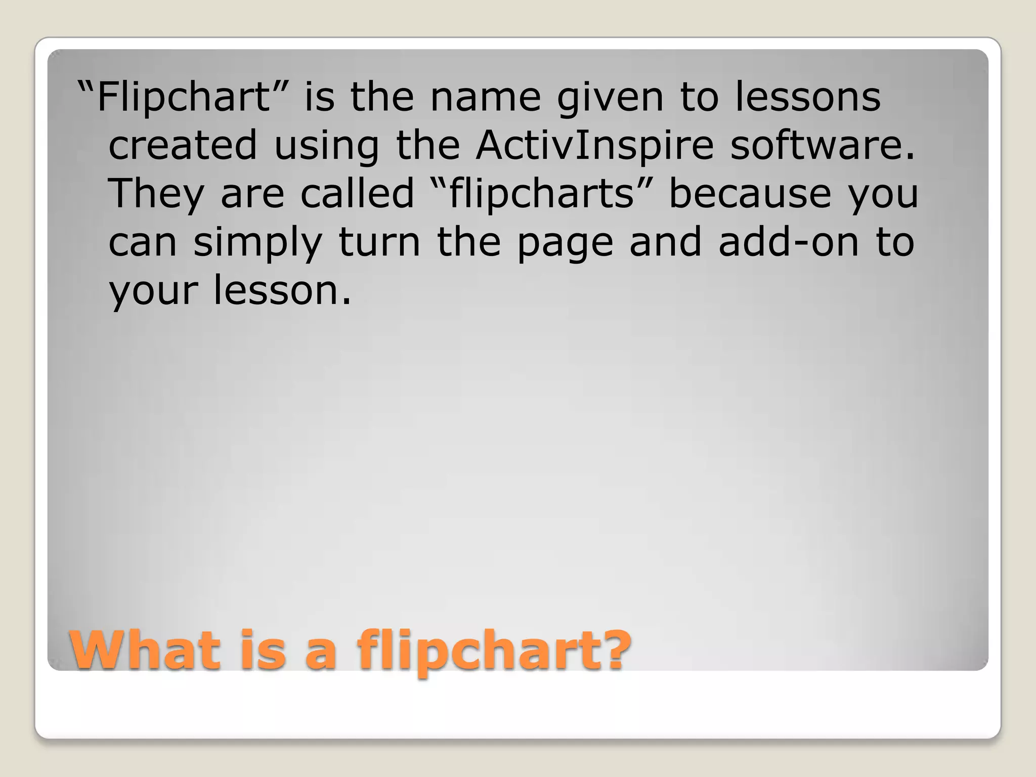 Introduction to ActivInspire | PPTX