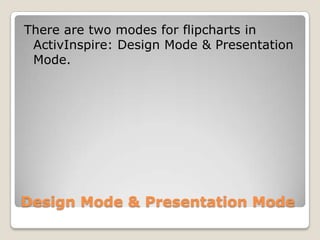 Introduction to ActivInspire | PPTX