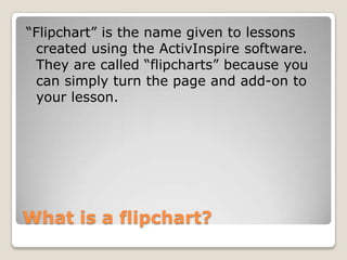Introduction to ActivInspire | PPTX