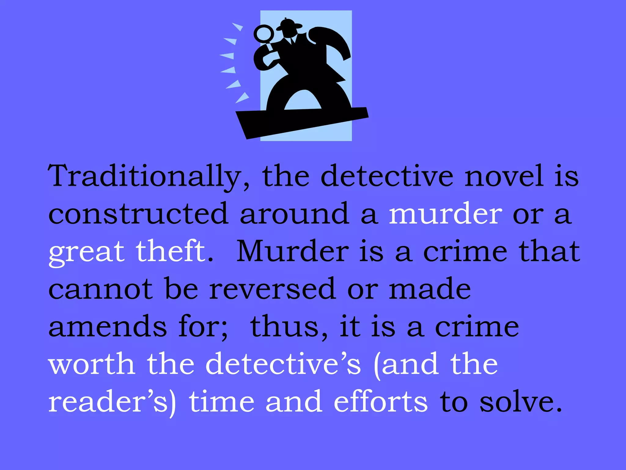Elements of a Detective Story | PPT