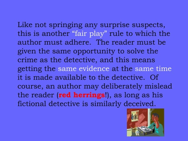 Elements of a Detective Story | PPT | Crime & Harmful Acts to ...