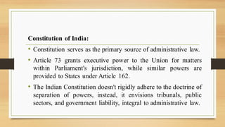 Introduction objective nature and scope to Administrative Law | PDF