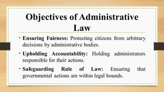 Introduction objective nature and scope to Administrative Law | PDF