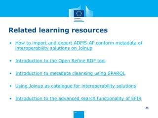 Introduction to the Asset Description Metadata Schema Application Profile (ADMS-AP) | PDF ...