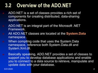 Introduction to ado.net