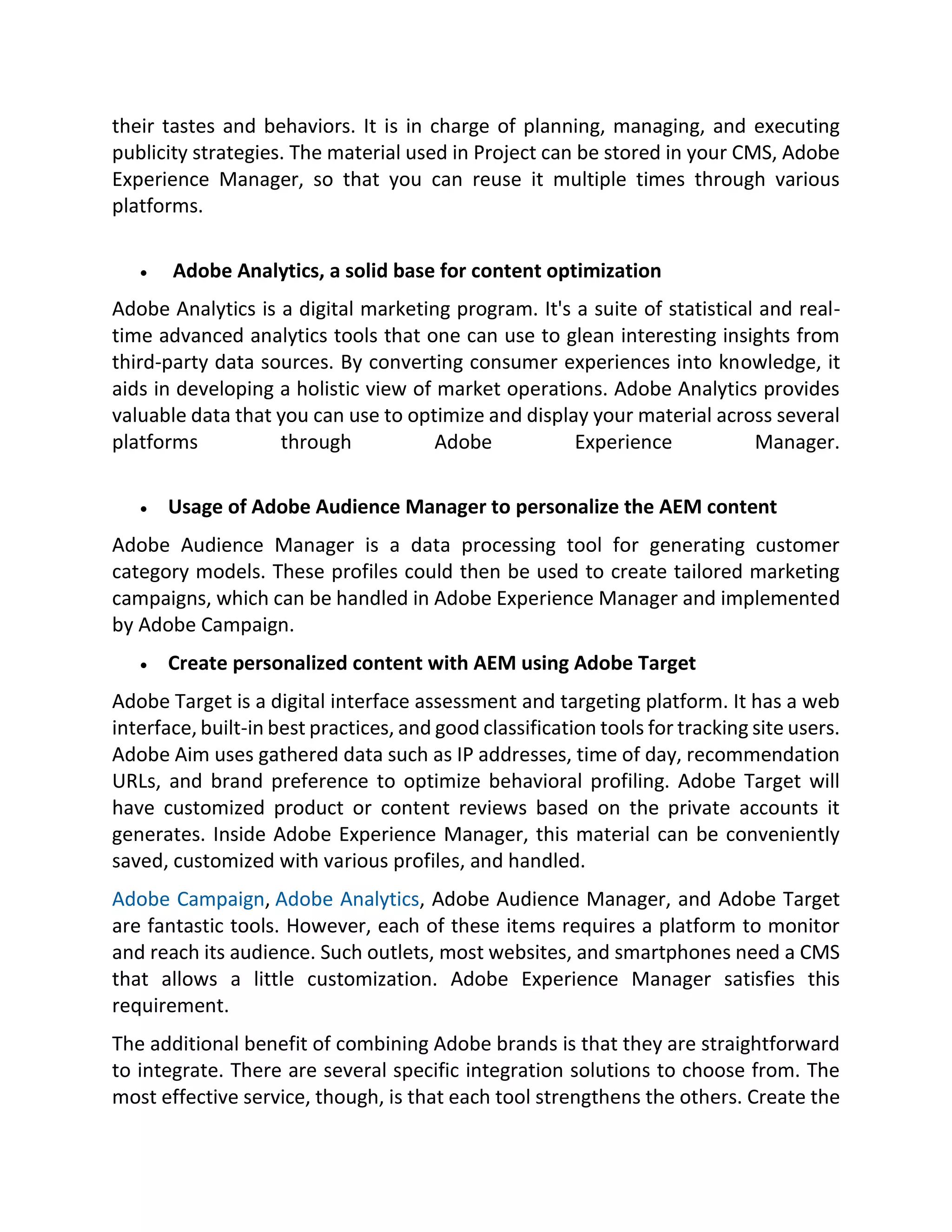 Introduction to adobe experience manager | PDF