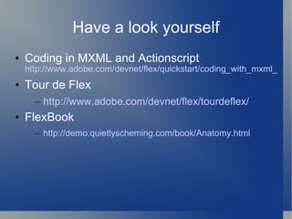 Introduction To Adobe Flex And Semantic Resources | PPT