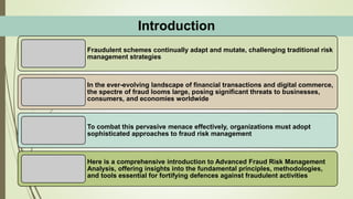 Introduction to Advanced Fraud Risk Management Analysis | PPTX
