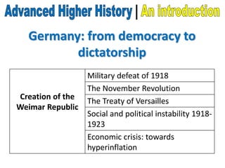 Introduction to advanced higher history | PPT
