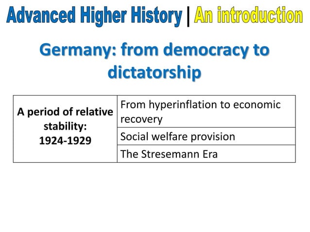 Introduction to advanced higher history | PPT