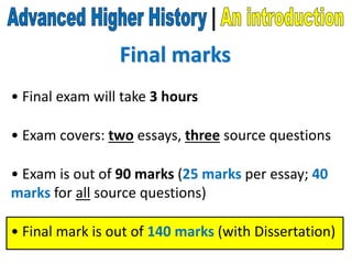 Introduction to advanced higher history | PPTX