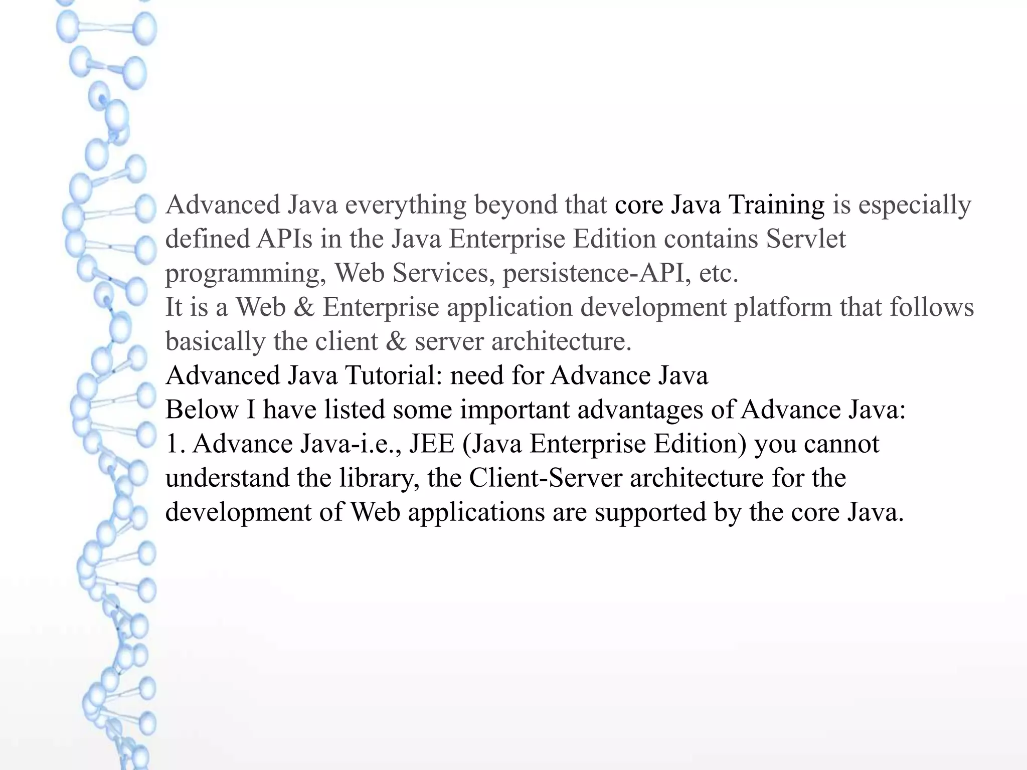 Introduction to advanced java | PPTX