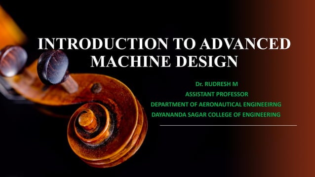 Introduction to advanced machine design | PDF
