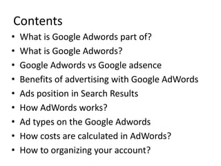 Introduction to Google Adwords | PPT